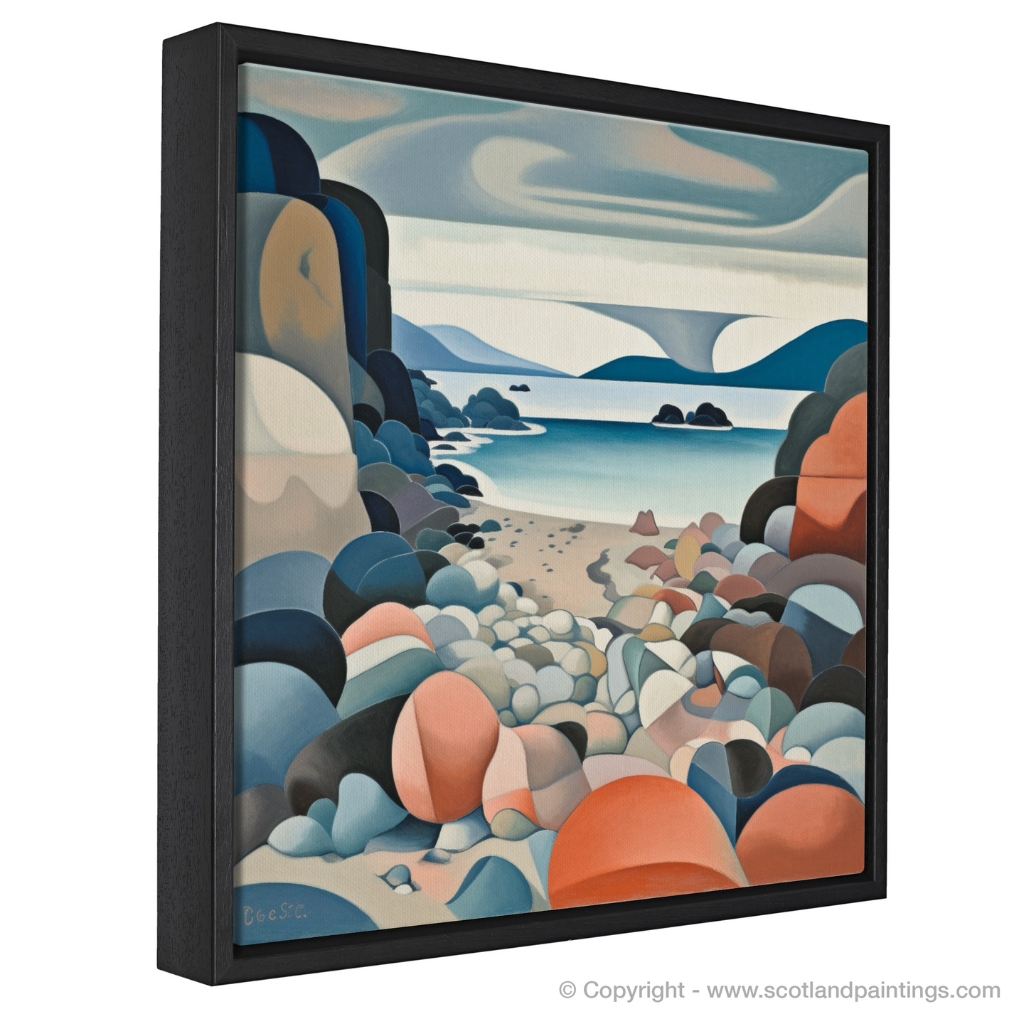 Cubist Interpretation of Coral Beach Serenity – Scotland Paintings and ...