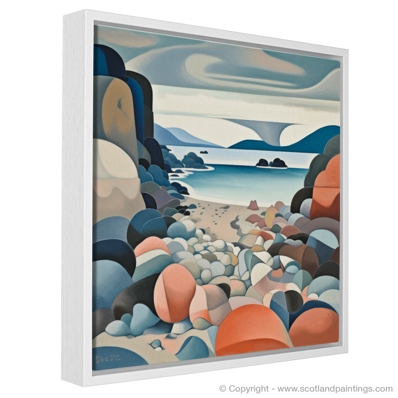 Cubist Interpretation of Coral Beach Serenity – Scotland Paintings and ...