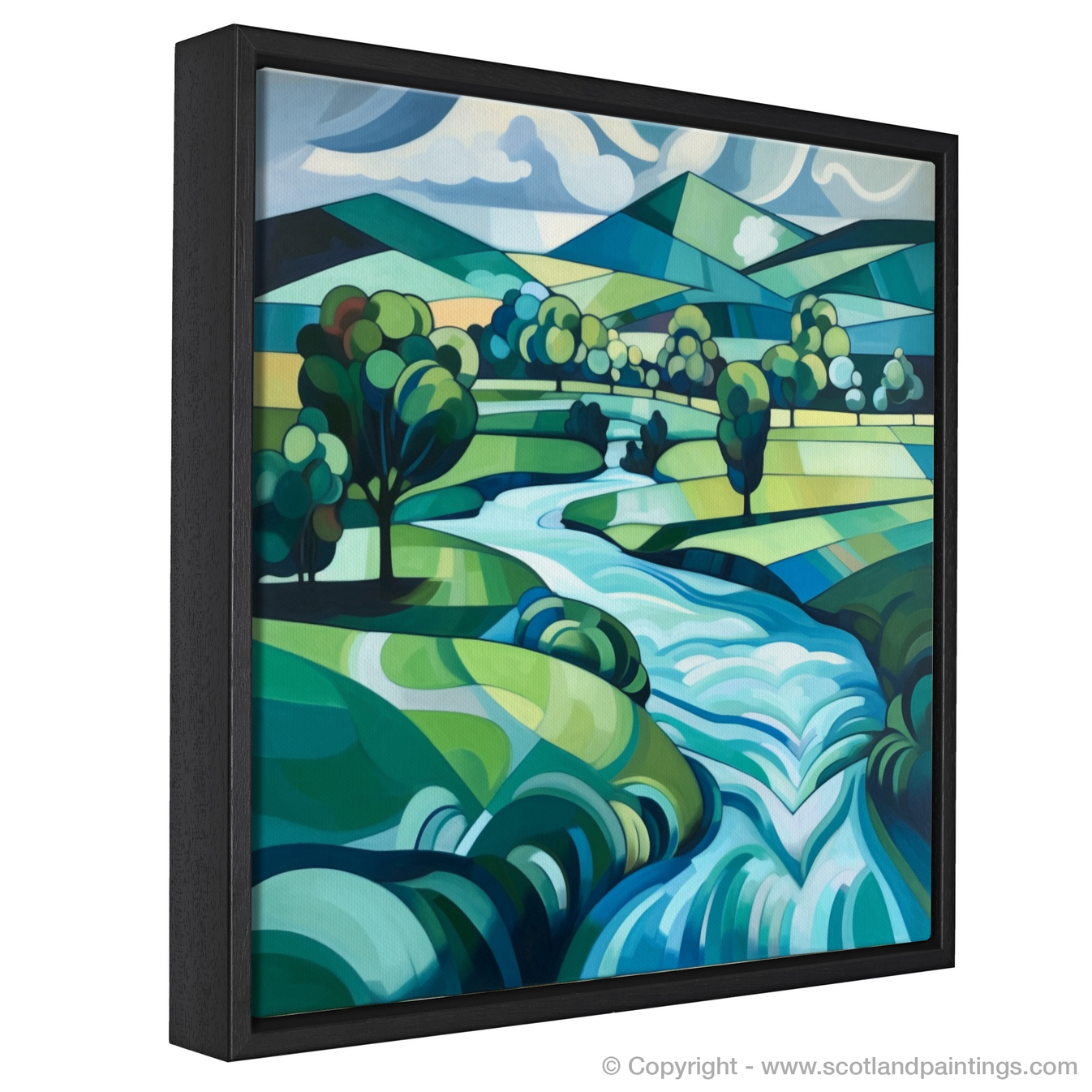 Cubist Splendour of River Nith – Scotland Paintings and Art Prints