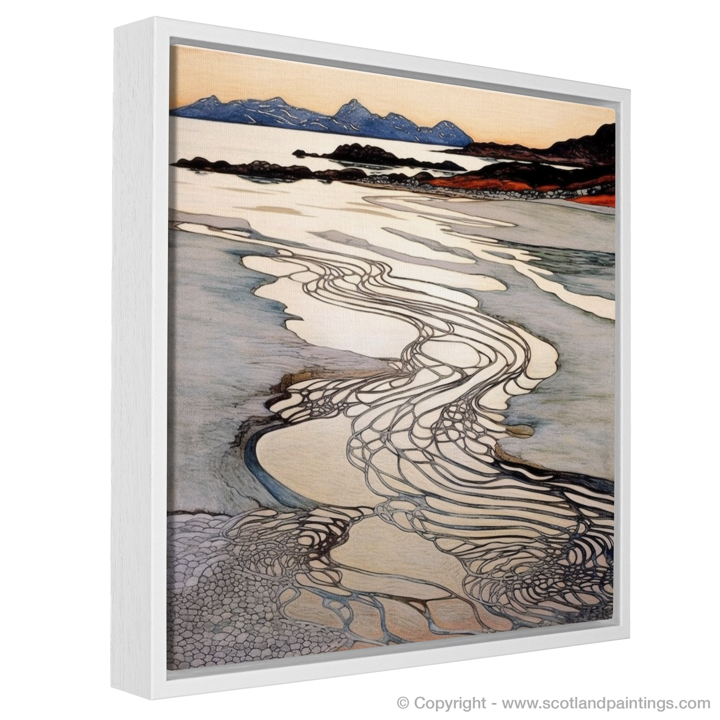 Dusk Embrace at Silver Sands of Morar – Scotland Paintings and Art Prints