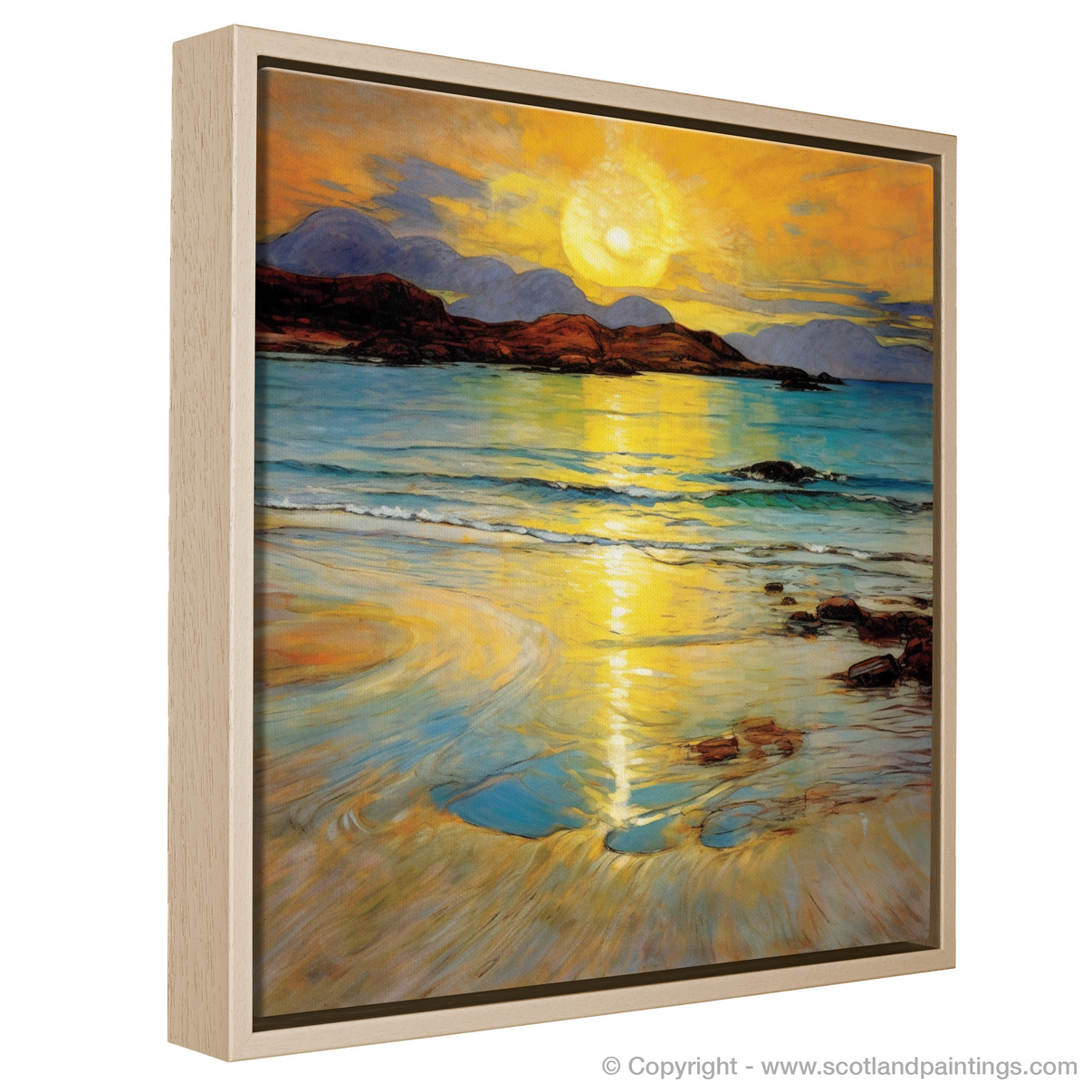 Golden Hour Dance at Silver Sands of Morar – Scotland Paintings and Art ...