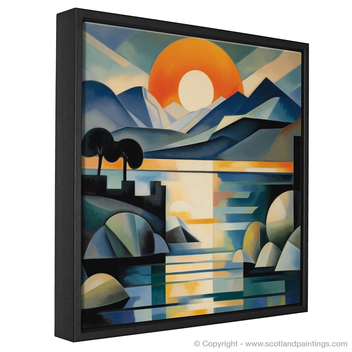 Cubist Sunset at Silver Sands of Morar – Scotland Paintings and Art Prints