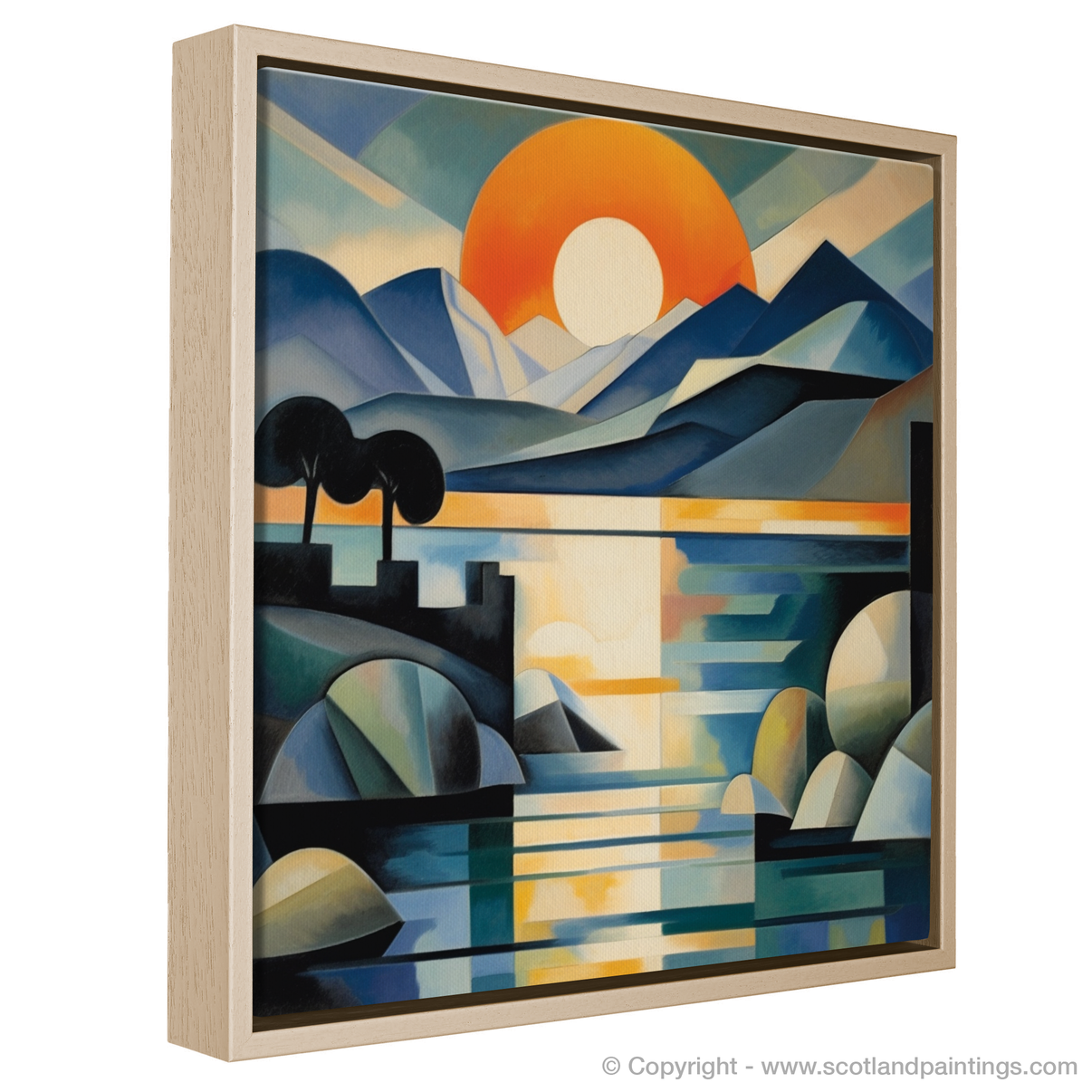 Cubist Sunset at Silver Sands of Morar – Scotland Paintings and Art Prints