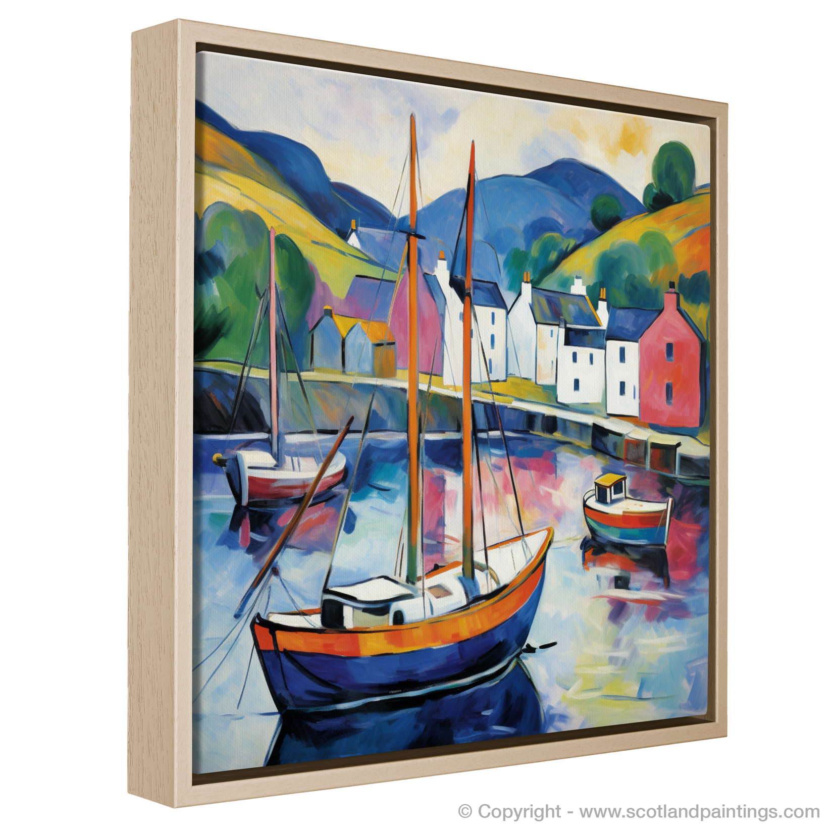 Vibrant Vista of Portree Harbour Fauvist Inspiration – Scotland ...