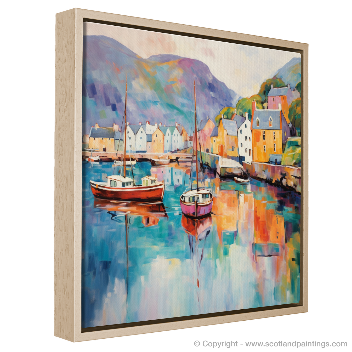 Serenity at Portree Harbour: A Color Field Tribute to Isle of Skye's C ...