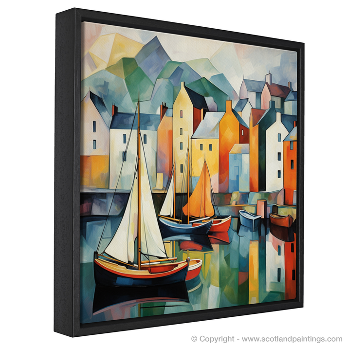 Cubist Waves at Portree Harbour – Scotland Paintings and Art Prints