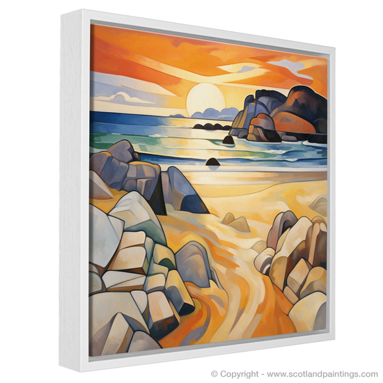 Cubist Sunset at Mellon Udrigle Beach – Scotland Paintings and Art Prints