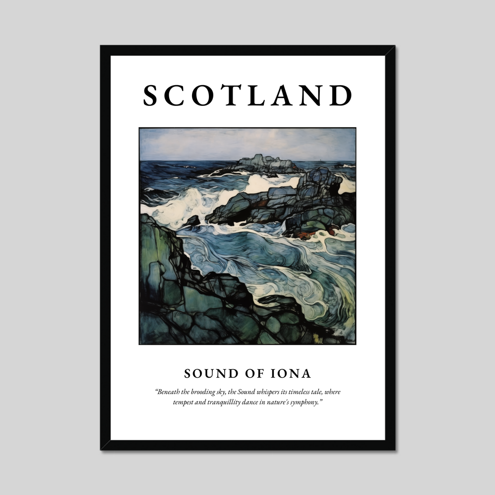 Sound of Iona - Framed Poster Print – Scotland Paintings and Art Prints