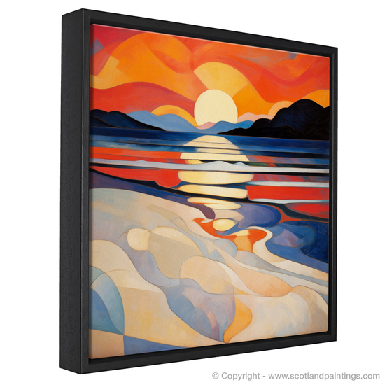 Cubist Sunset over Camusdarach Cove – Scotland Paintings and Art Prints