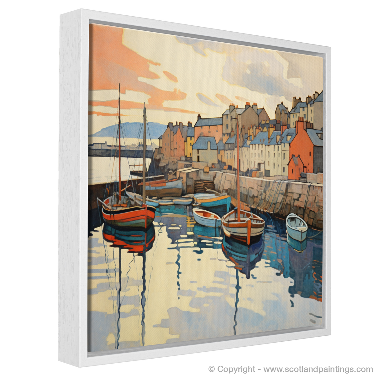 Art Nouveau Elegance of Stonehaven Harbour – Scotland Paintings and Art ...