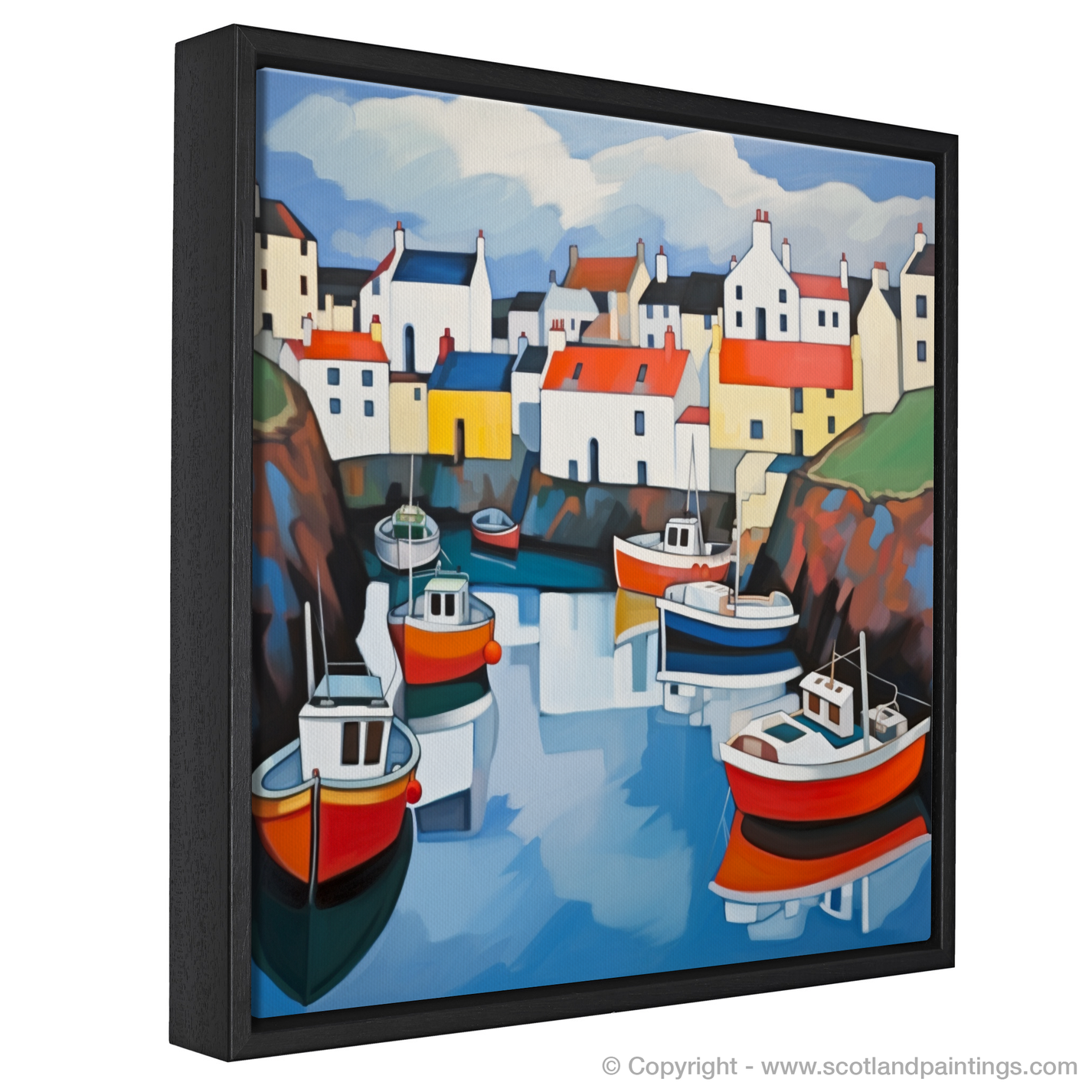 Portpatrick Essence: An Abstract Coastal Symphony – Scotland Paintings ...