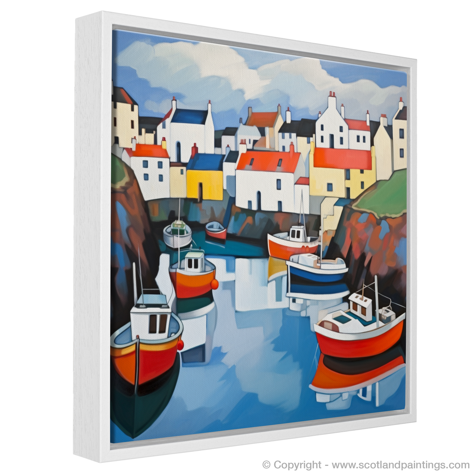Portpatrick Essence: An Abstract Coastal Symphony – Scotland Paintings ...