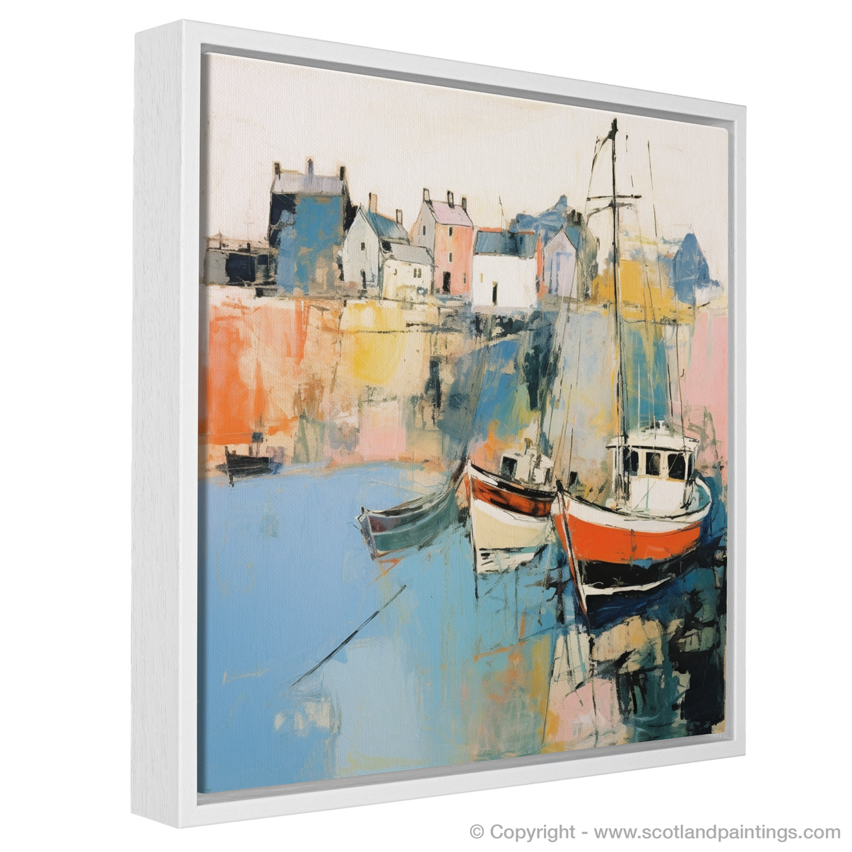 Abstract Essence of Portpatrick Harbour – Scotland Paintings and Art Prints