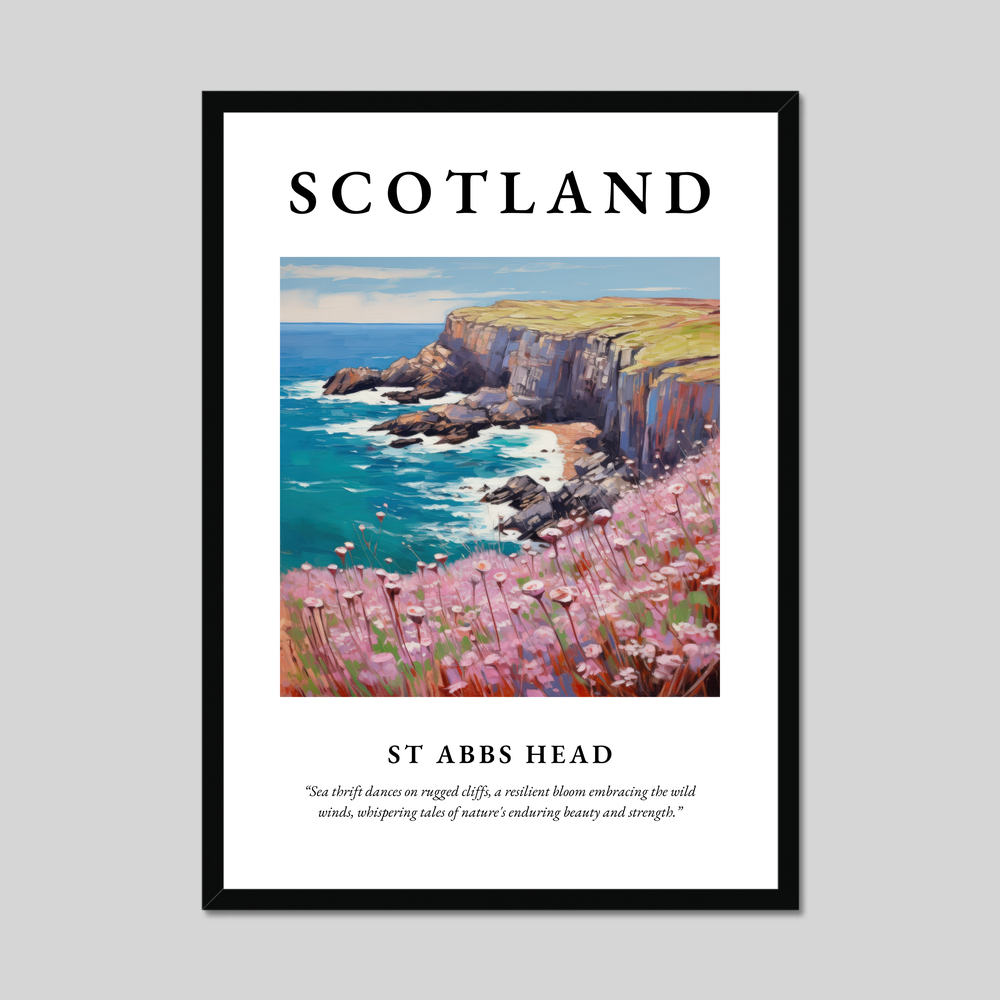 St Abbs Head - Framed Poster Print – Scotland Paintings and Art Prints