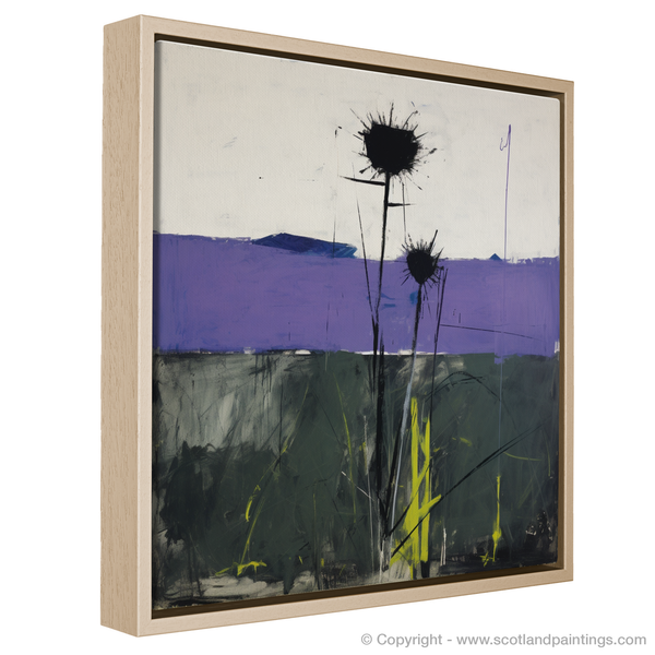 Melancholy Thistle in Inverness-shire Grasslands: An Abstract Expressi – Scotland Paintings and ...