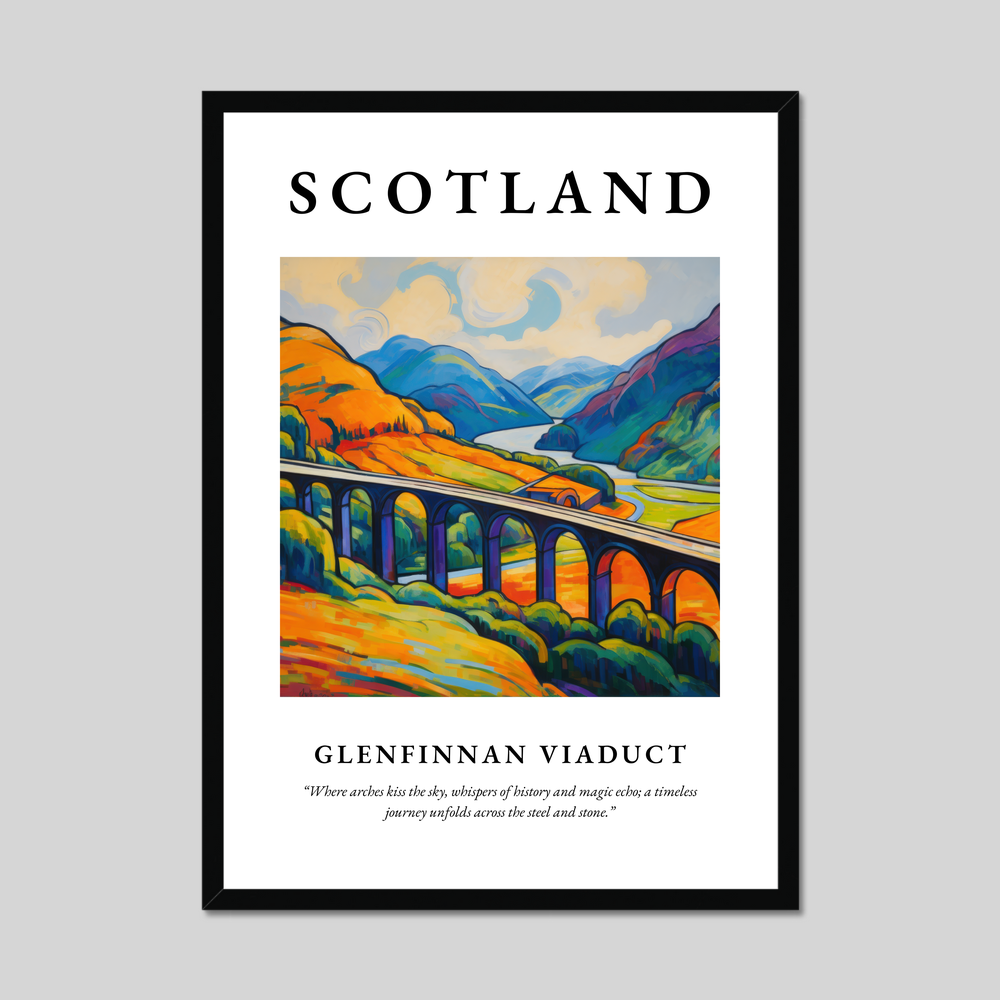 Glenfinnan Viaduct - Framed Poster Print – Scotland Paintings and Art ...