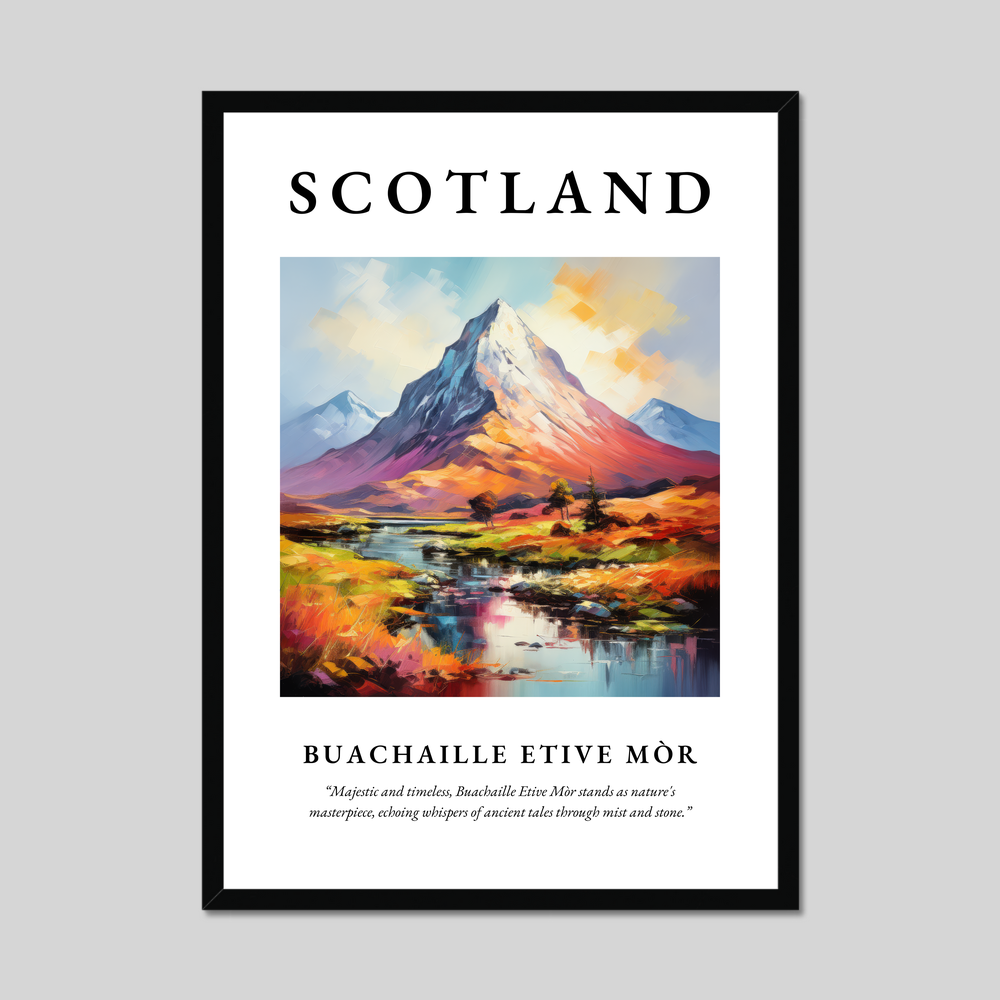 Buachaille Etive Mòr - Framed Poster Print – Scotland Paintings and Art ...