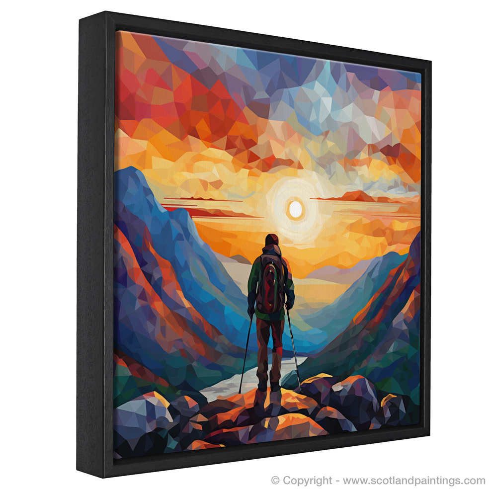 Cubist Sunset Silhouette in Glencoe – Scotland Paintings and Art Prints