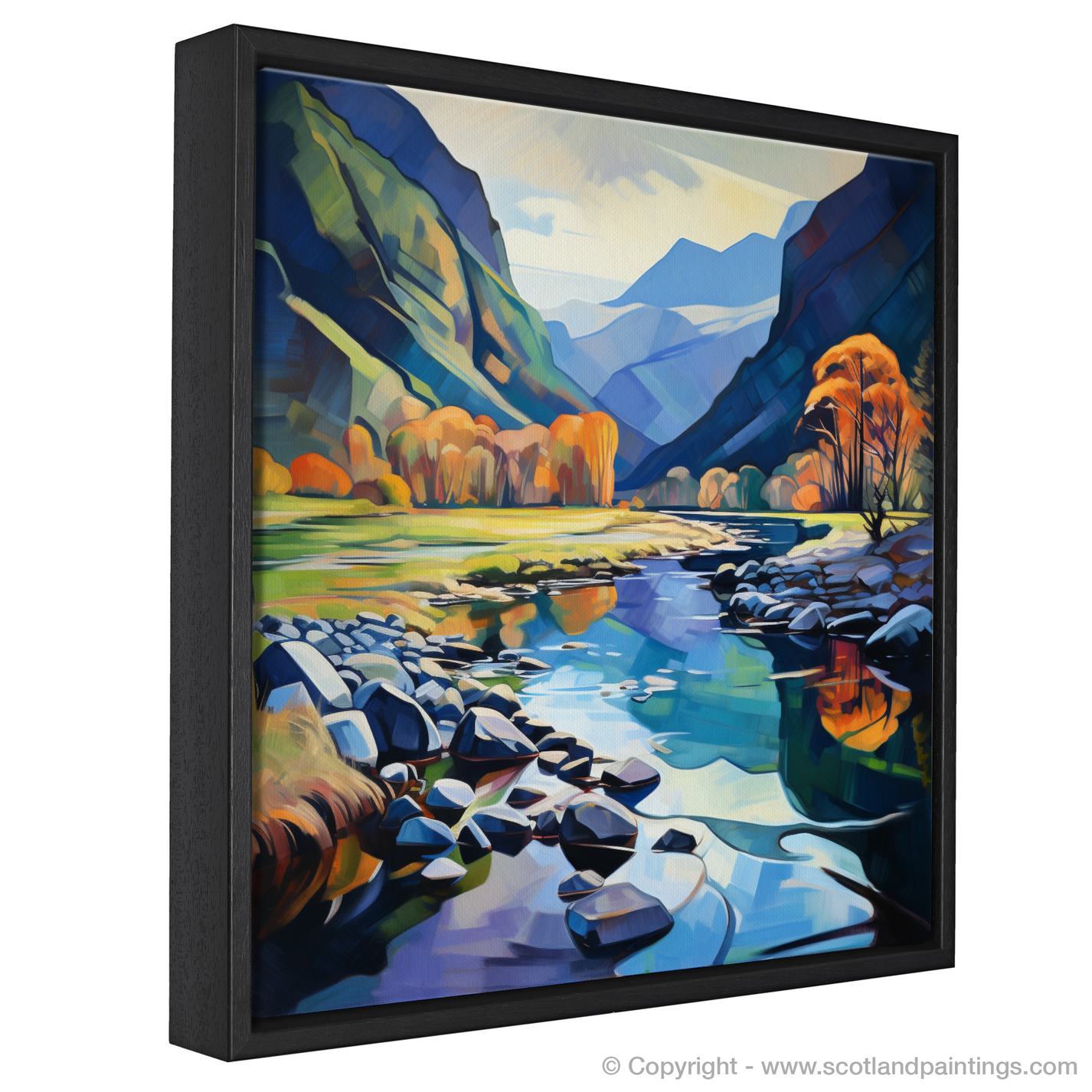 Cubist Reflections of River Coe in Glencoe – Scotland Paintings and Art ...