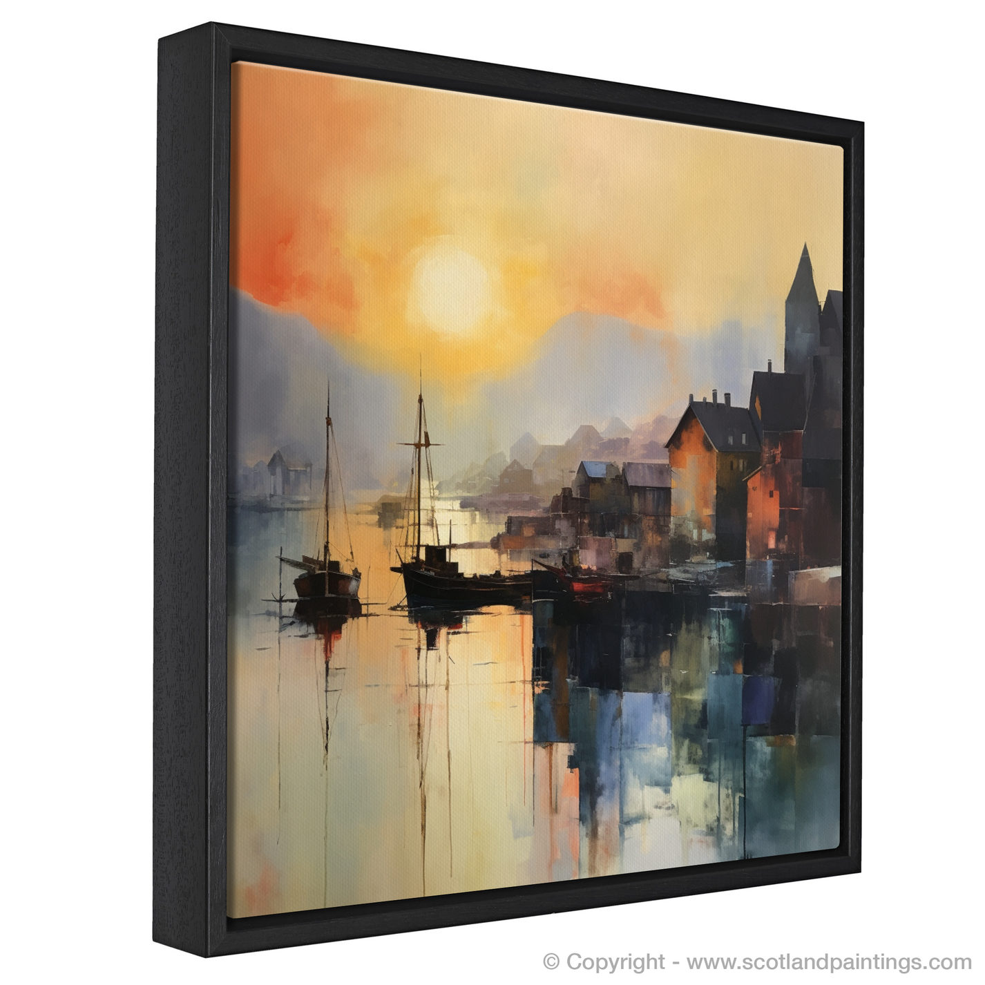 Golden Hour Majesty at Oban Harbour – Scotland Paintings and Art Prints