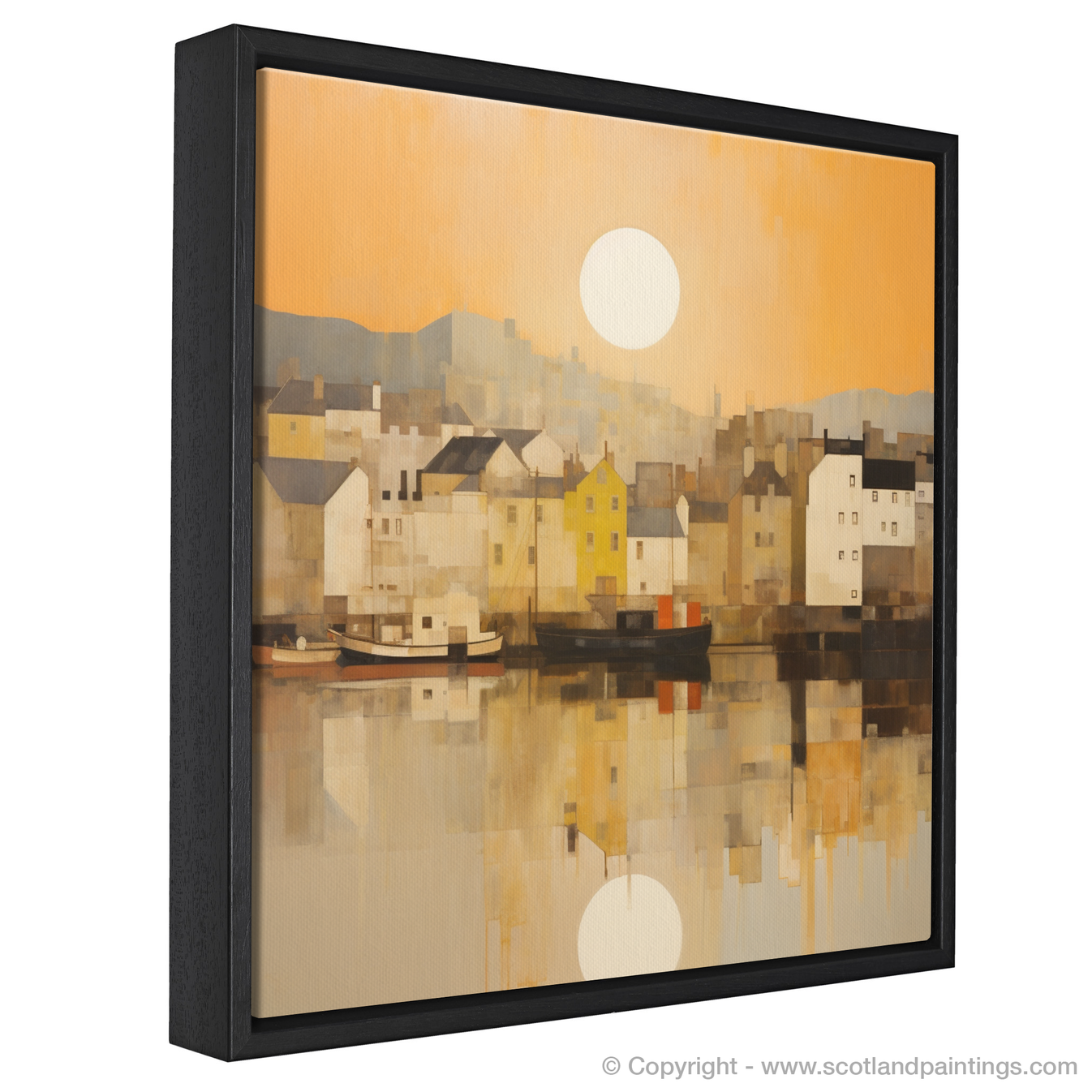 Golden Serenity of Oban Harbour – Scotland Paintings and Art Prints