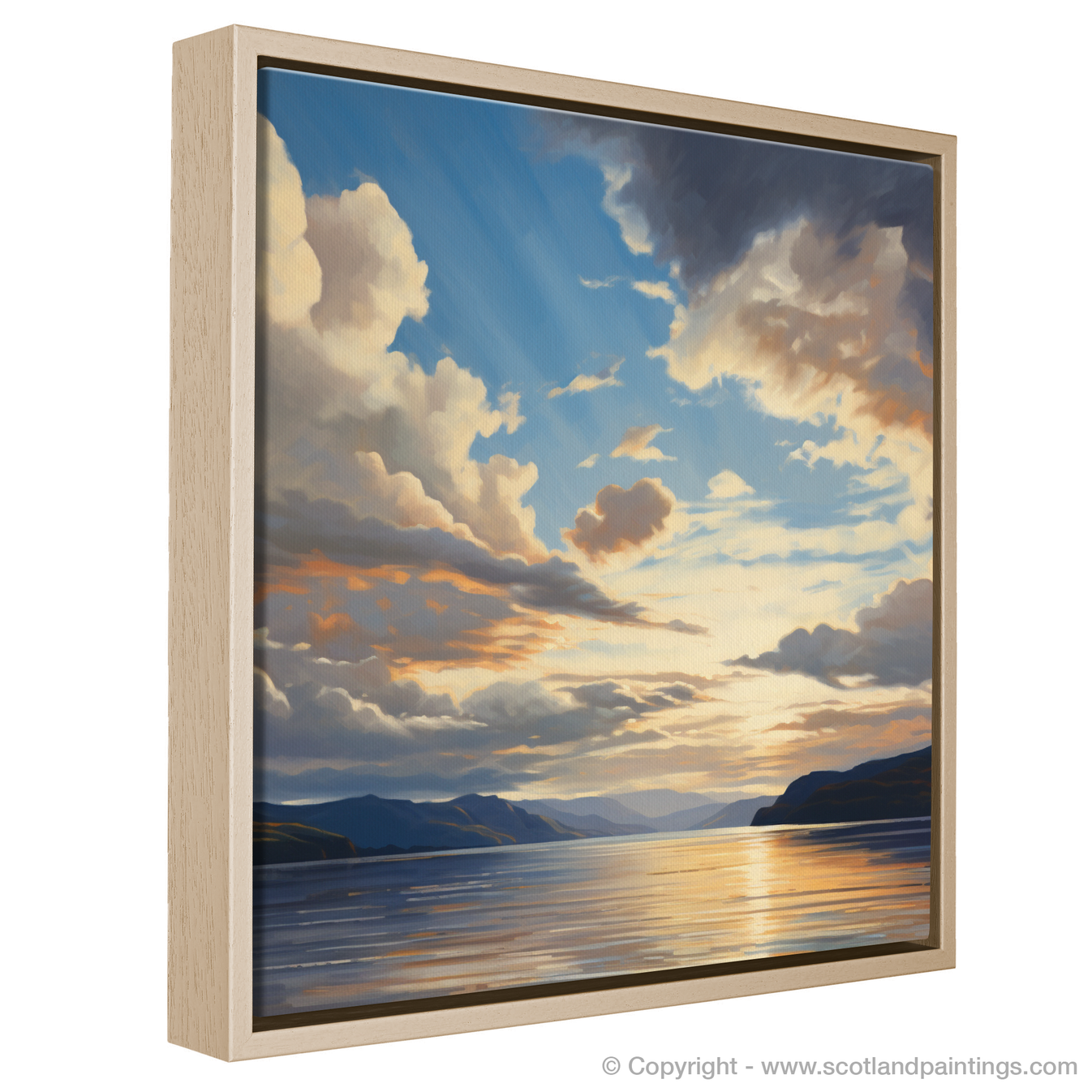 Painting and Art Print of A huge sky above Loch Lomond entitled "Majes ...