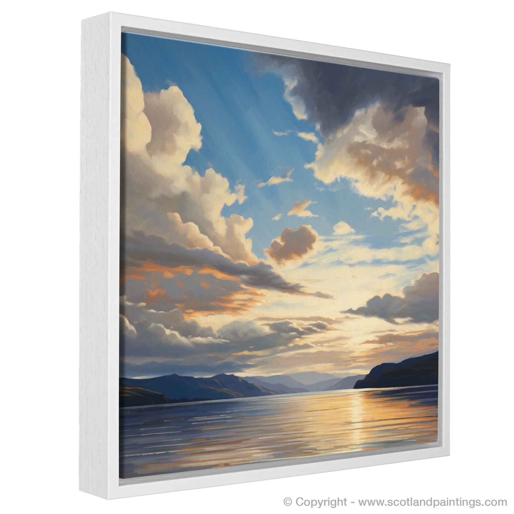 Painting and Art Print of A huge sky above Loch Lomond entitled "Majes ...