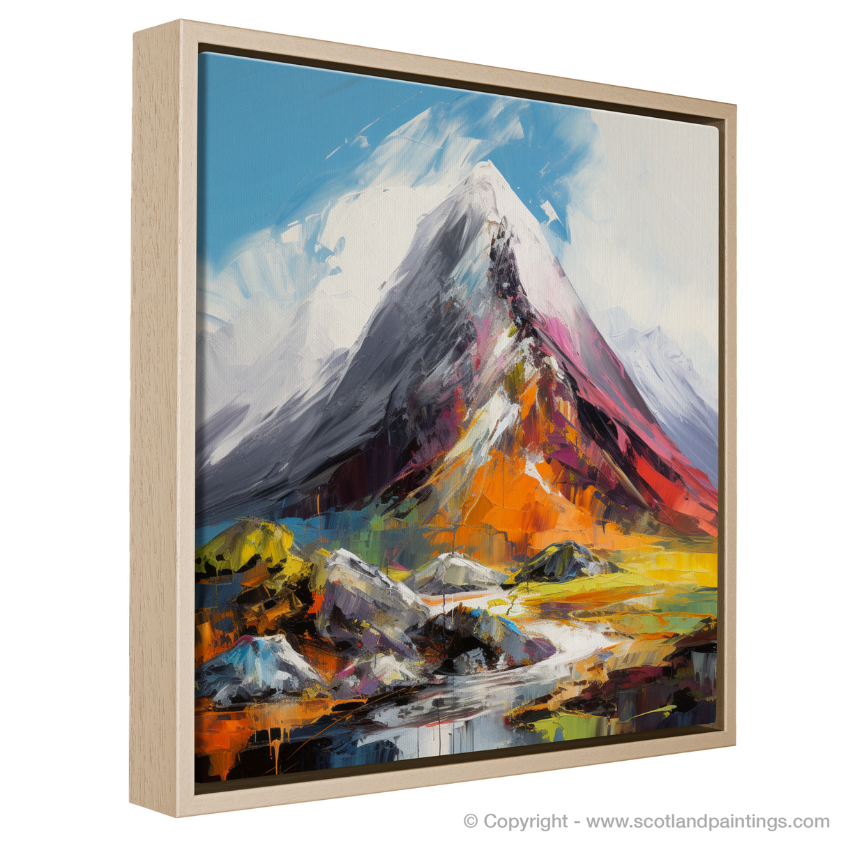 Painting and Art Print of Stob Coire Raineach (Buachaille Etive Beag ...