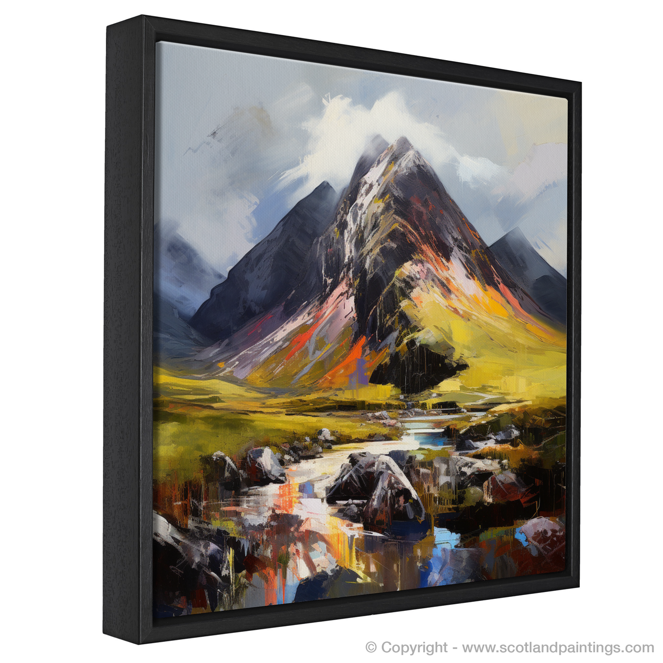 Painting and Art Print of Stob Coire Raineach (Buachaille Etive Beag ...