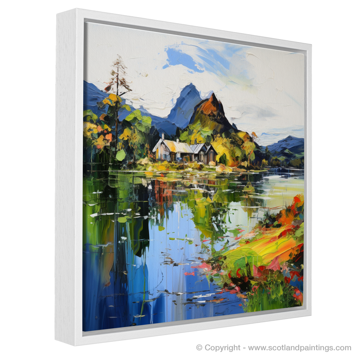 Painting and Art Print of Loch Ard, Stirling entitled "Expressionistic ...