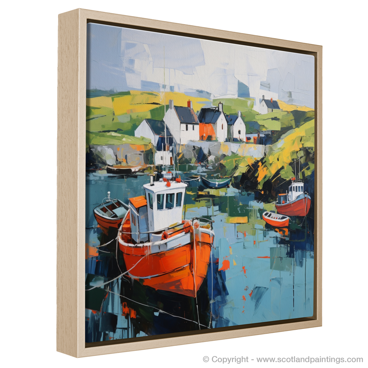 Painting and Art Print of Portnahaven Harbour, Isle of Islay entitled ...