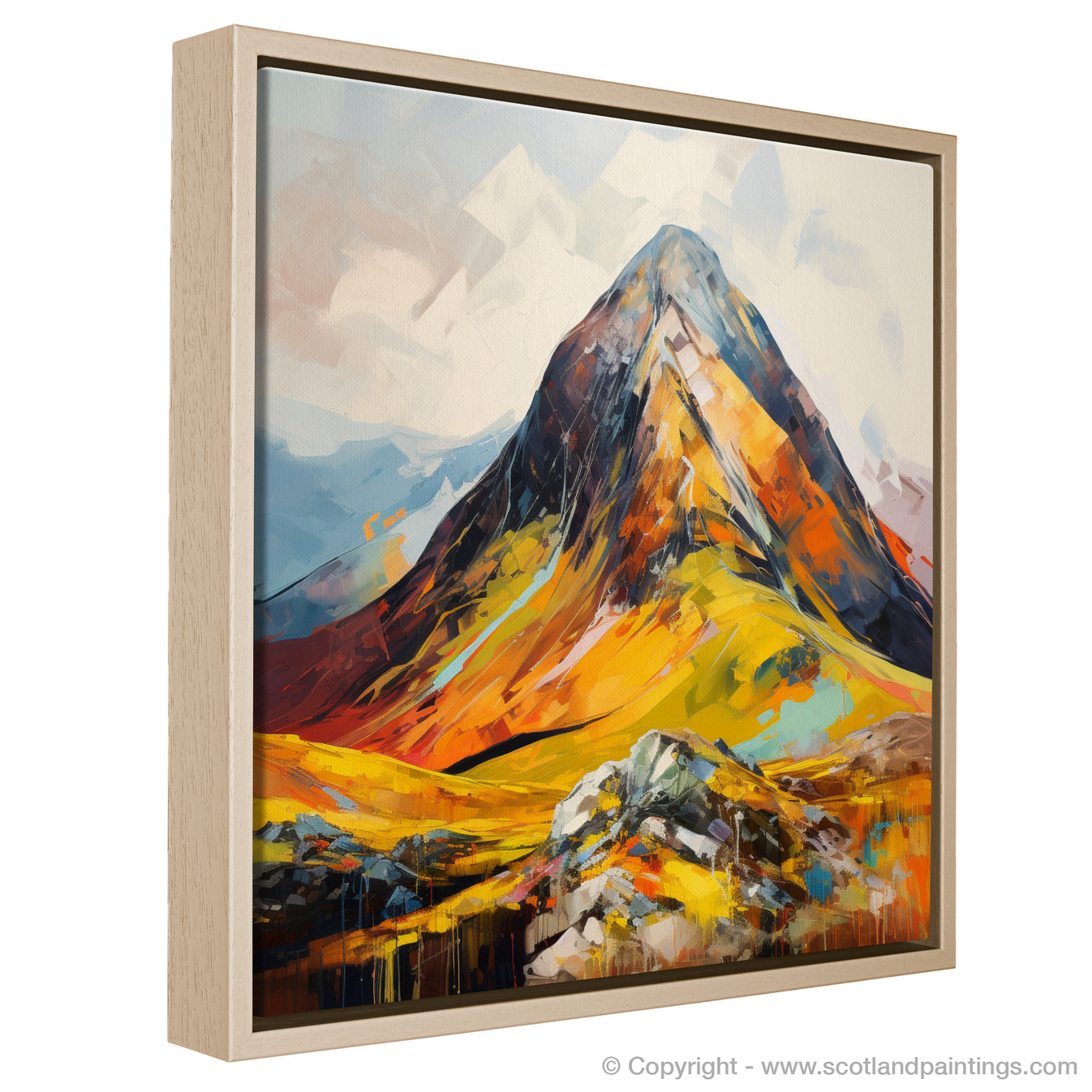 Painting and Art Print of Stob Coire Raineach (Buachaille Etive Beag ...