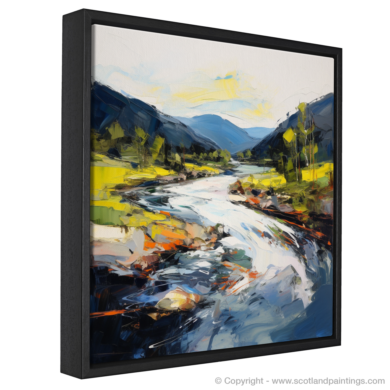 Painting and Art Print of River Spey, Highlands entitled "Highland Flo ...