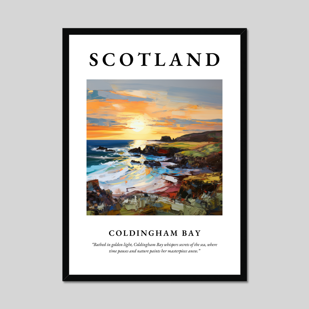 Coldingham Bay - Framed Poster Print – Scotland Paintings and Art Prints