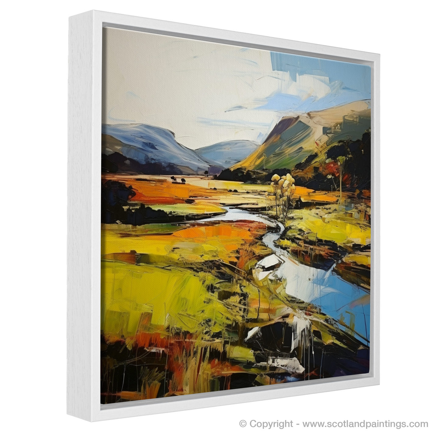 Painting and Art Print of Glen Esk, Angus entitled "Expressionist Rhap ...