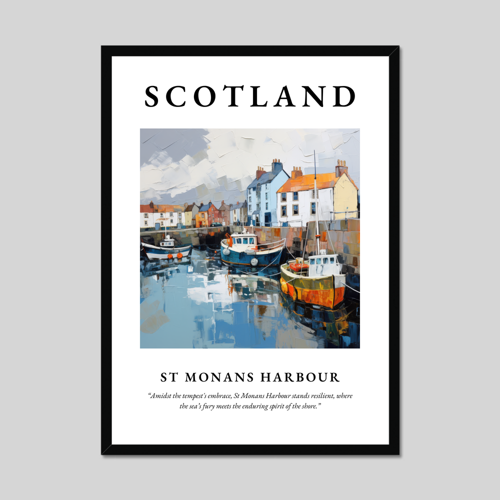 St Monans Harbour - Framed Poster Print – Scotland Paintings and Art Prints