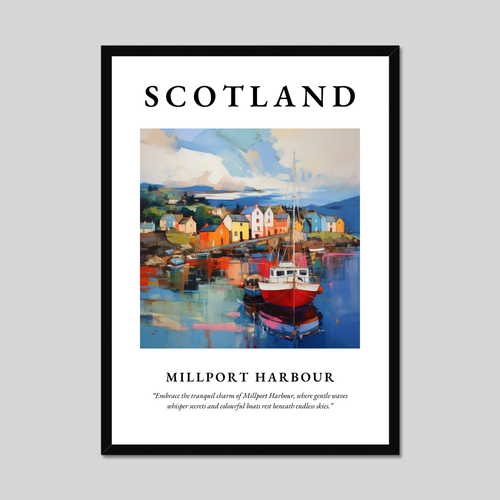 Millport Harbour - Framed Poster Print – Scotland Paintings and Art Prints