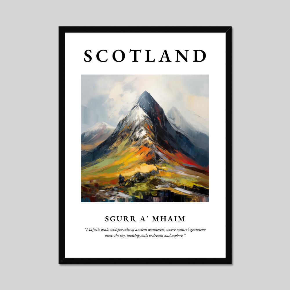 Sgurr a' Mhaim - Framed Poster Print – Scotland Paintings and Art Prints