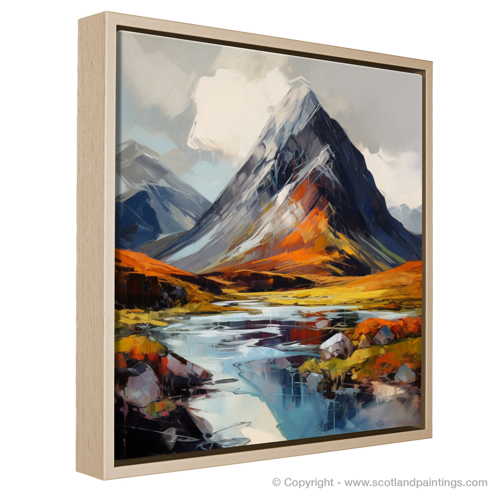 Painting and Art Print of Stob Coire Raineach (Buachaille Etive Beag ...