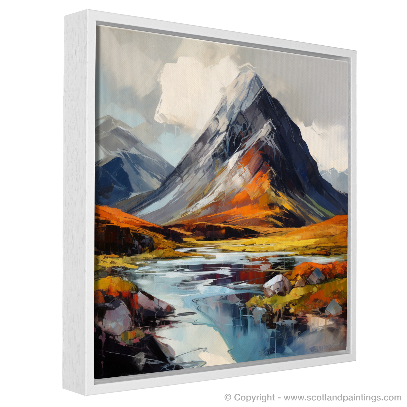 Painting and Art Print of Stob Coire Raineach (Buachaille Etive Beag ...