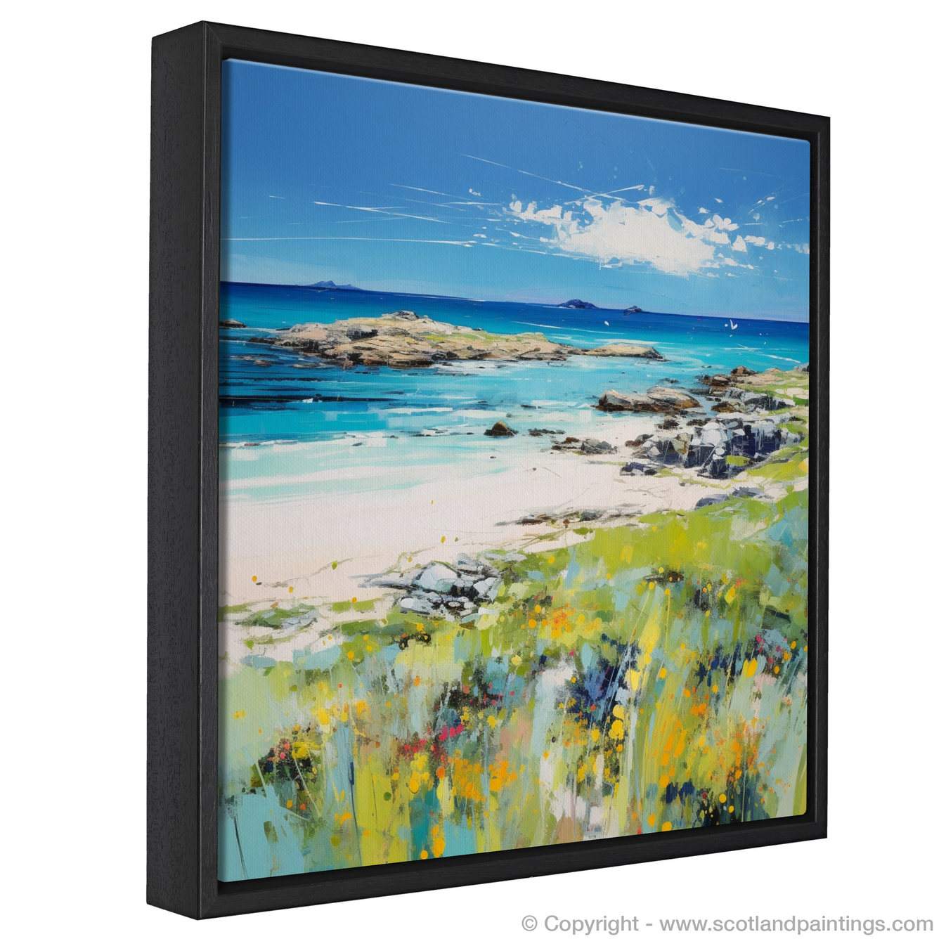 Painting and Art Print of Isle of Tiree, Inner Hebrides in summer enti ...