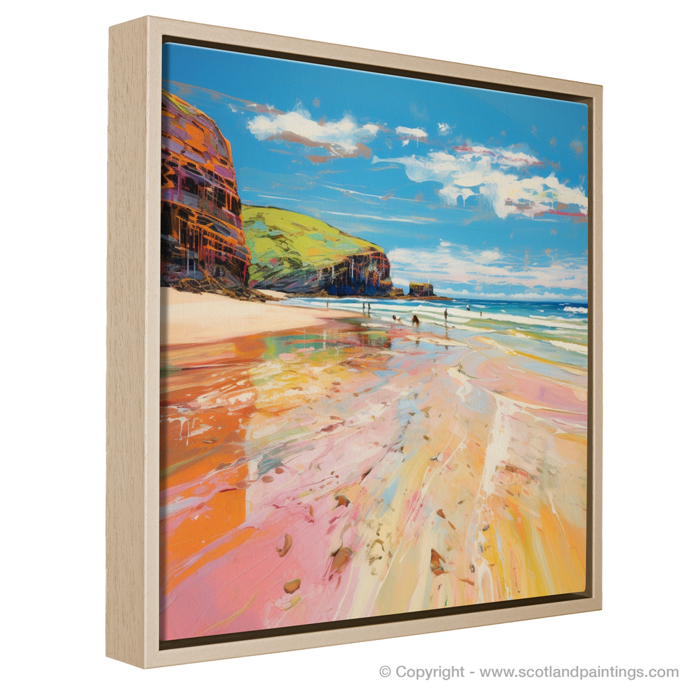Painting and Art Print of Sandwood Bay, Sutherland in summer entitled ...