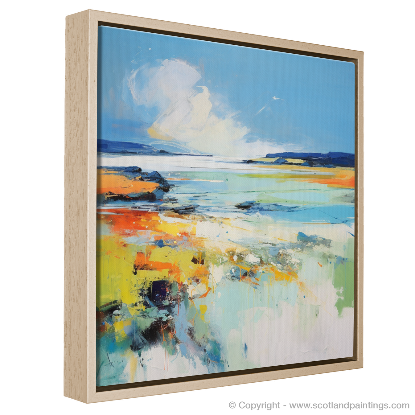 Painting and Art Print of Isle of Tiree, Inner Hebrides in summer enti ...