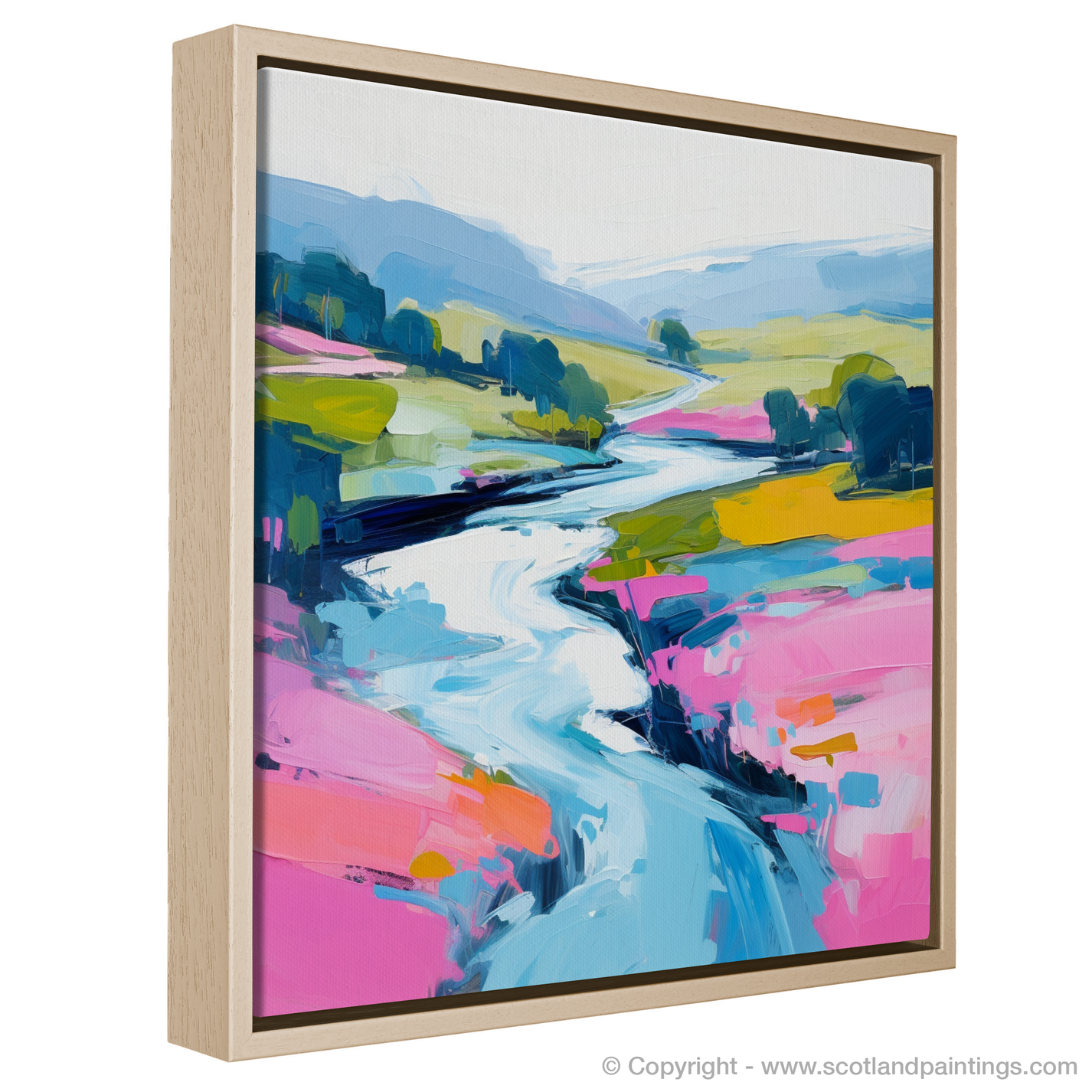 Painting and Art Print of River Garry, Highlands in summer entitled "V ...