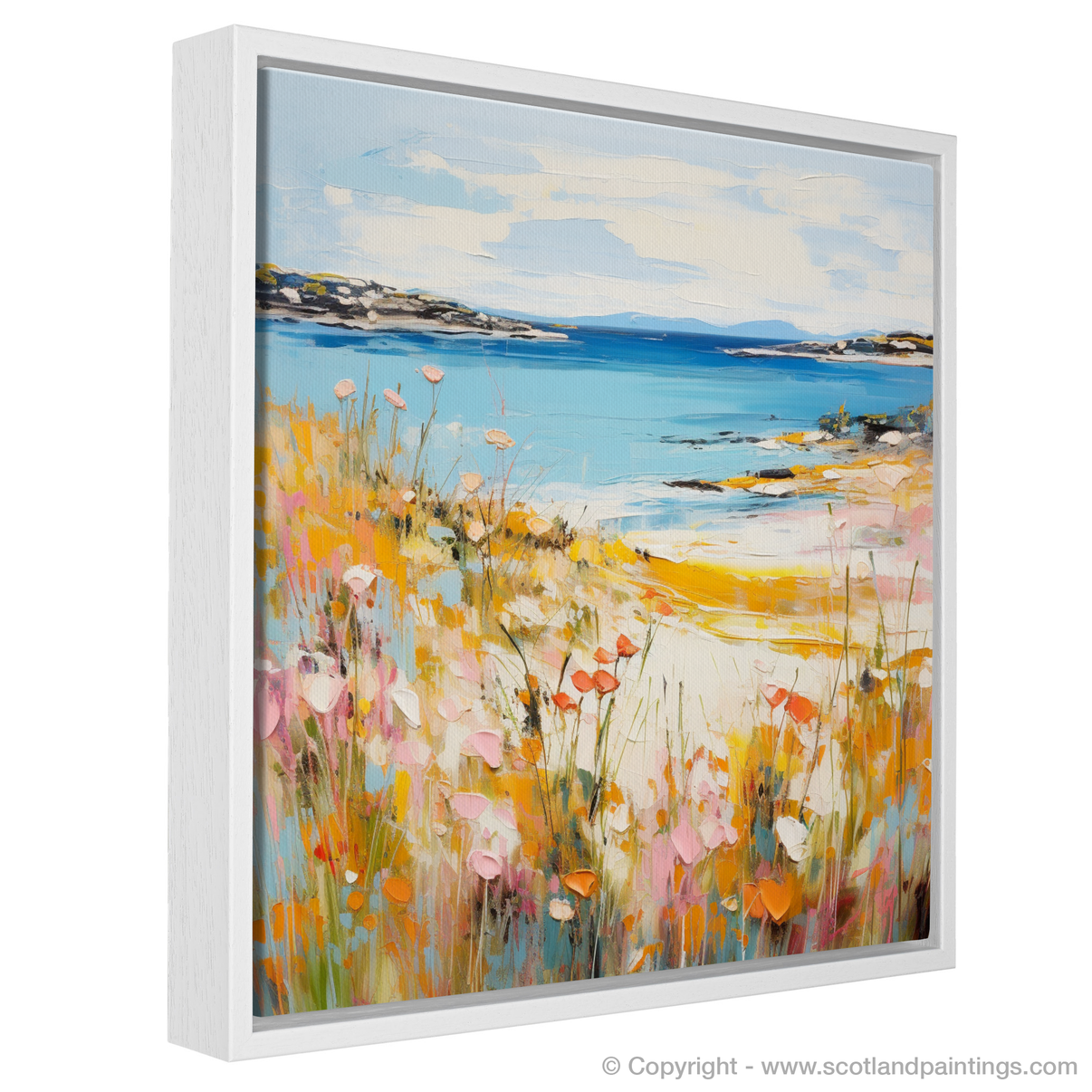 Painting and Art Print of Isle of Gigha, Inner Hebrides in summer enti ...