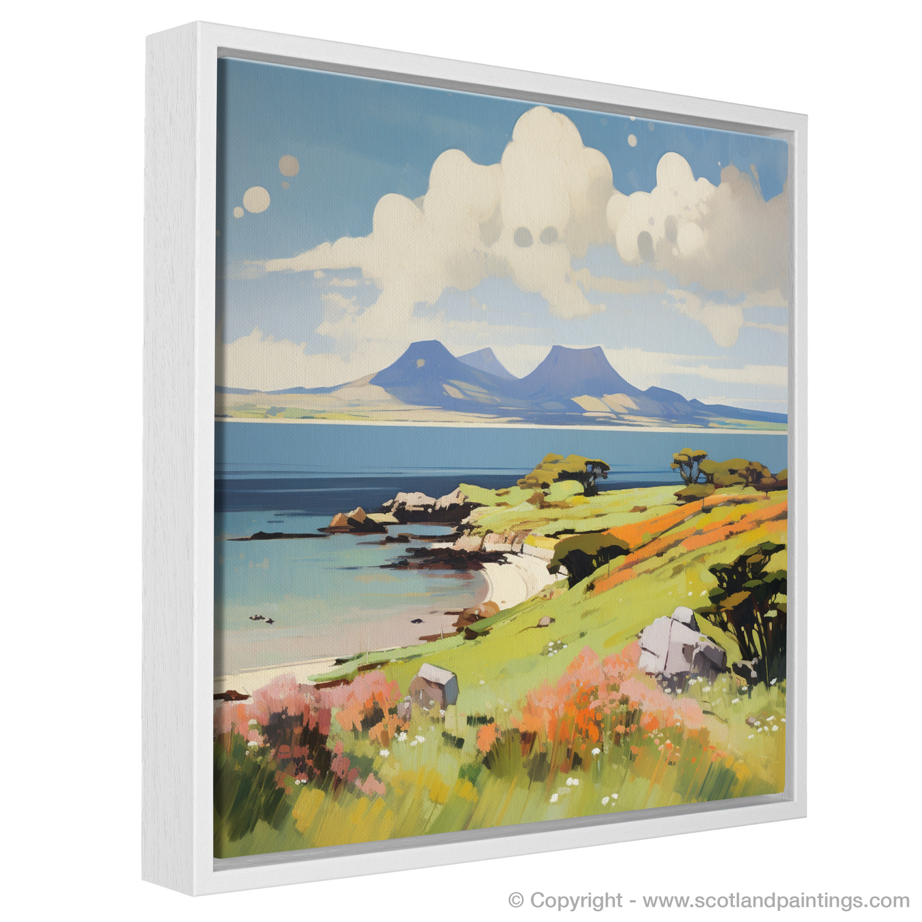 Painting and Art Print of Isle of Arran, Firth of Clyde in summer. Sum ...