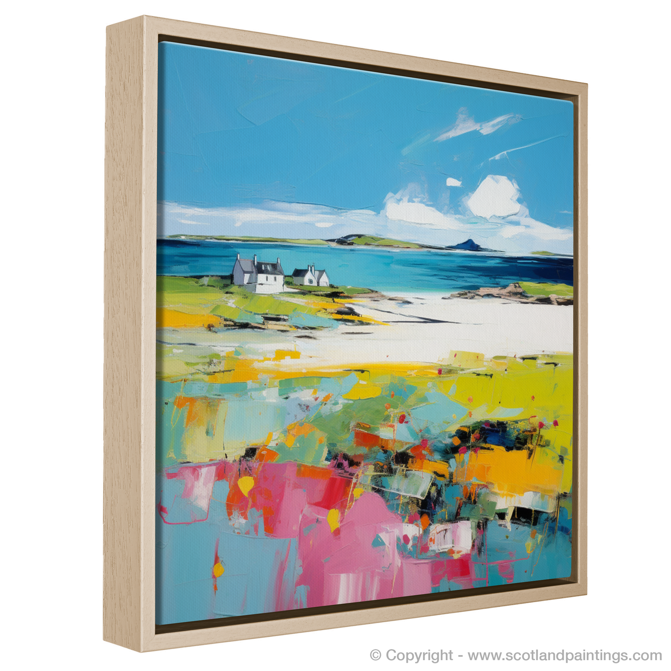 Painting and Art Print of Isle of Tiree, Inner Hebrides in summer enti ...