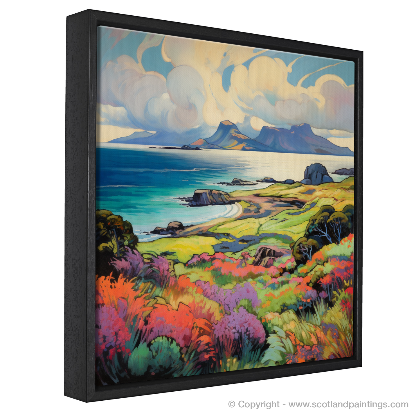 Painting and Art Print of Isle of Eigg, Inner Hebrides in summer entit ...