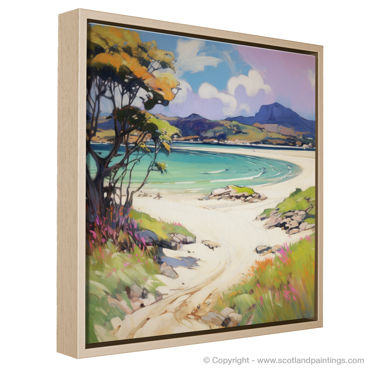 Painting and Art Print of Silver Sands of Morar in summer entitled "Vi ...