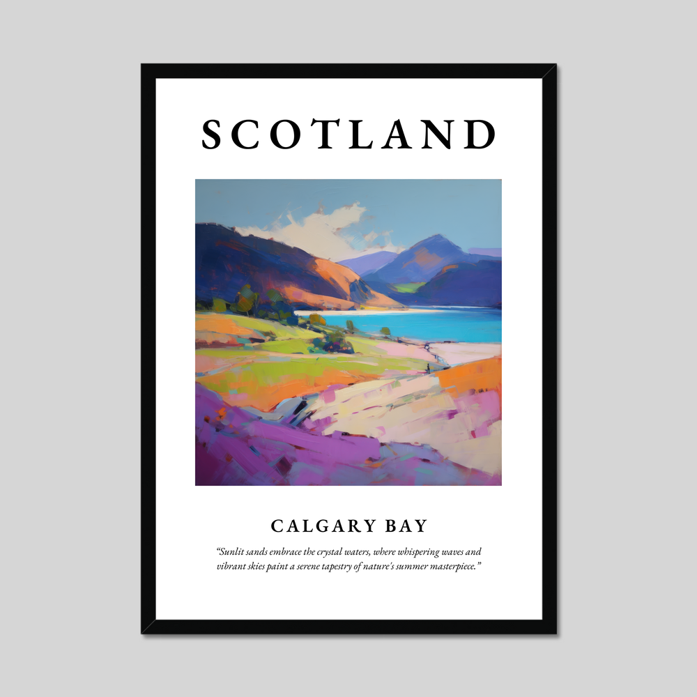 Calgary Bay - Framed Poster Print – Scotland Paintings and Art Prints
